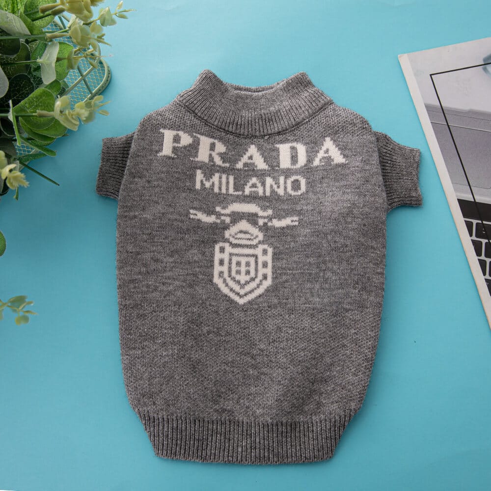 Prada dog sweaters| Designer Dog clothes , Prada sweater for small big ...