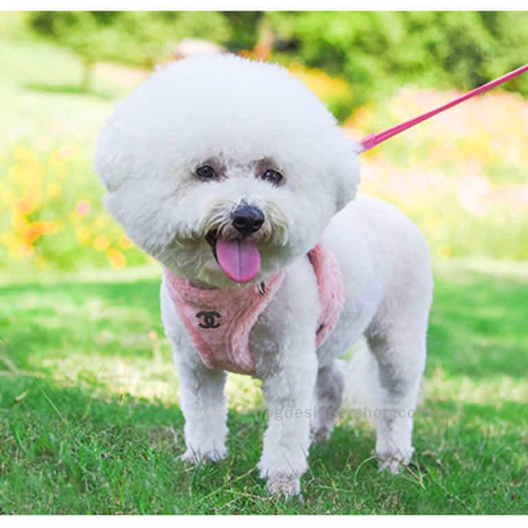 Chanel Harness for Dogs | PINK dog harness 2024 new